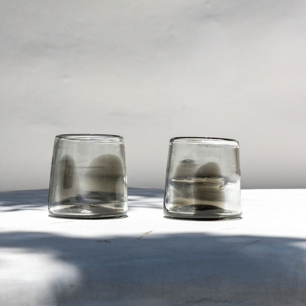 Set de 4 Vasos Óptico Brochazo Humo – Maako