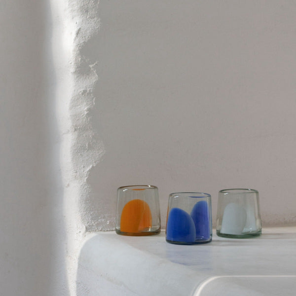 Set de 4 Vasos Óptico Brochazo Blanco – Maako